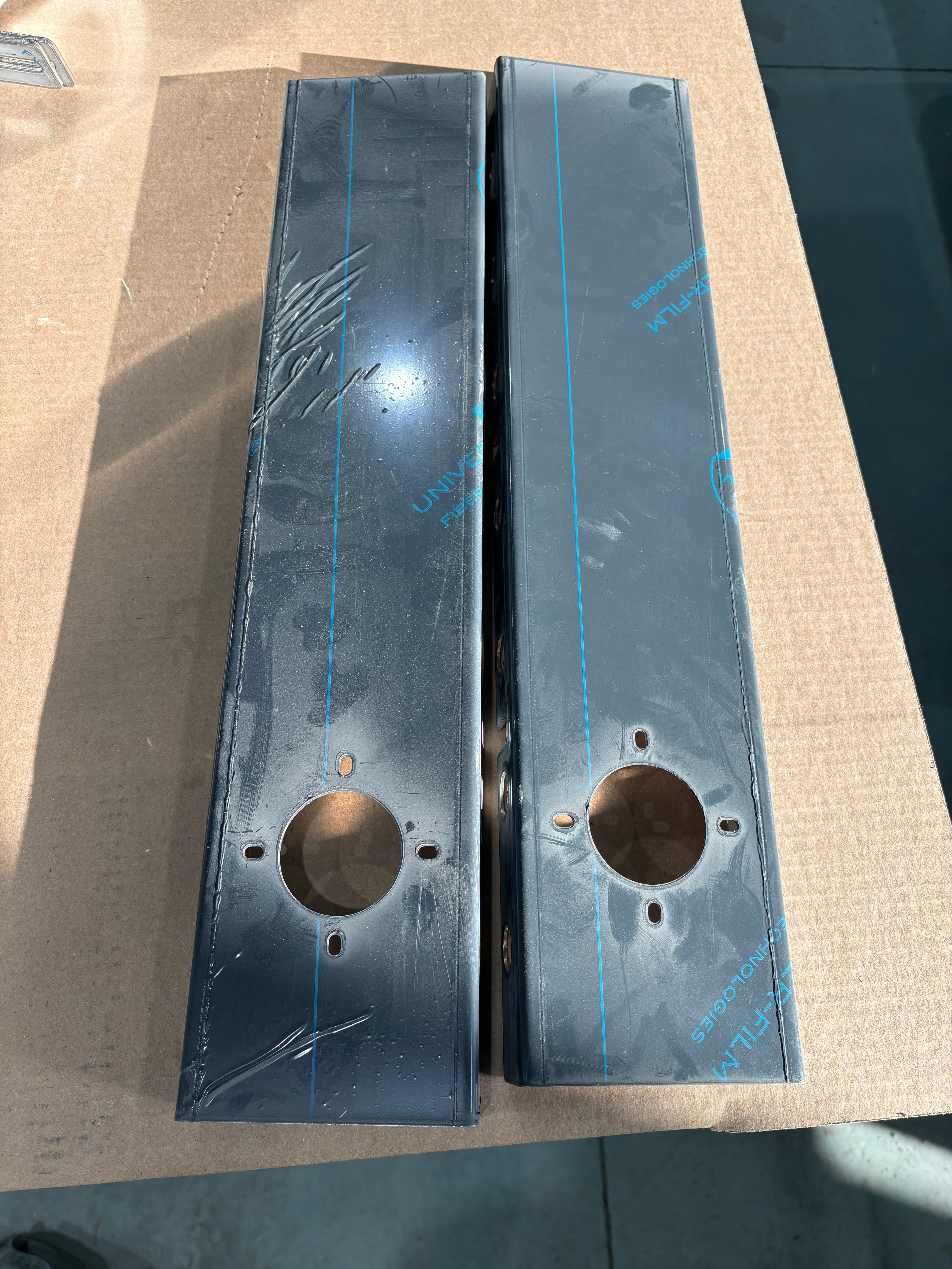 Peterbilt 15” stainless 1 wm front breather panels – Beger Industries Inc